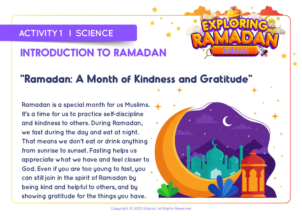 Ramadan: A Month of Kindness and Gratitude | Kidzori