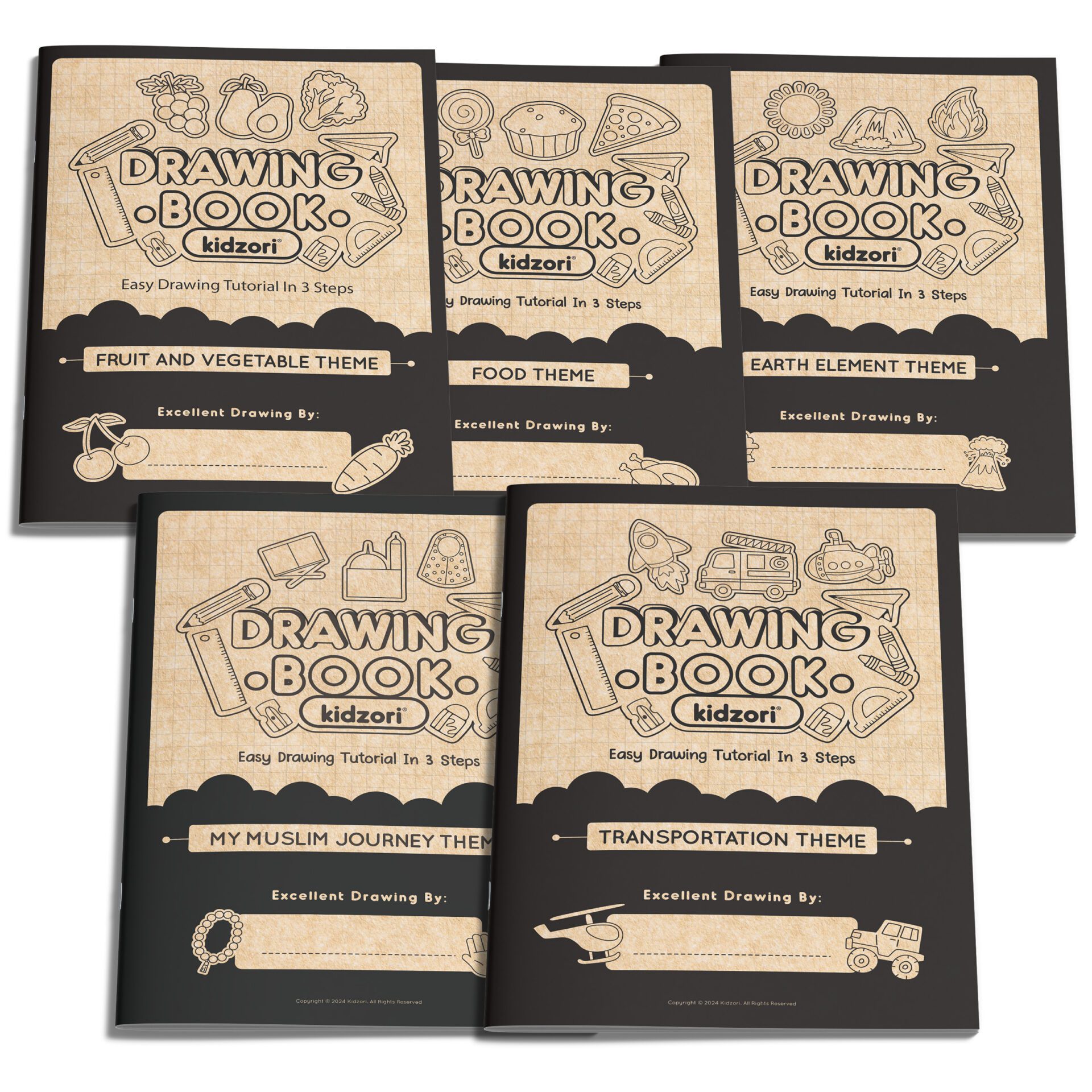 Kidzori Drawing Book (Full Set) | Kidzori